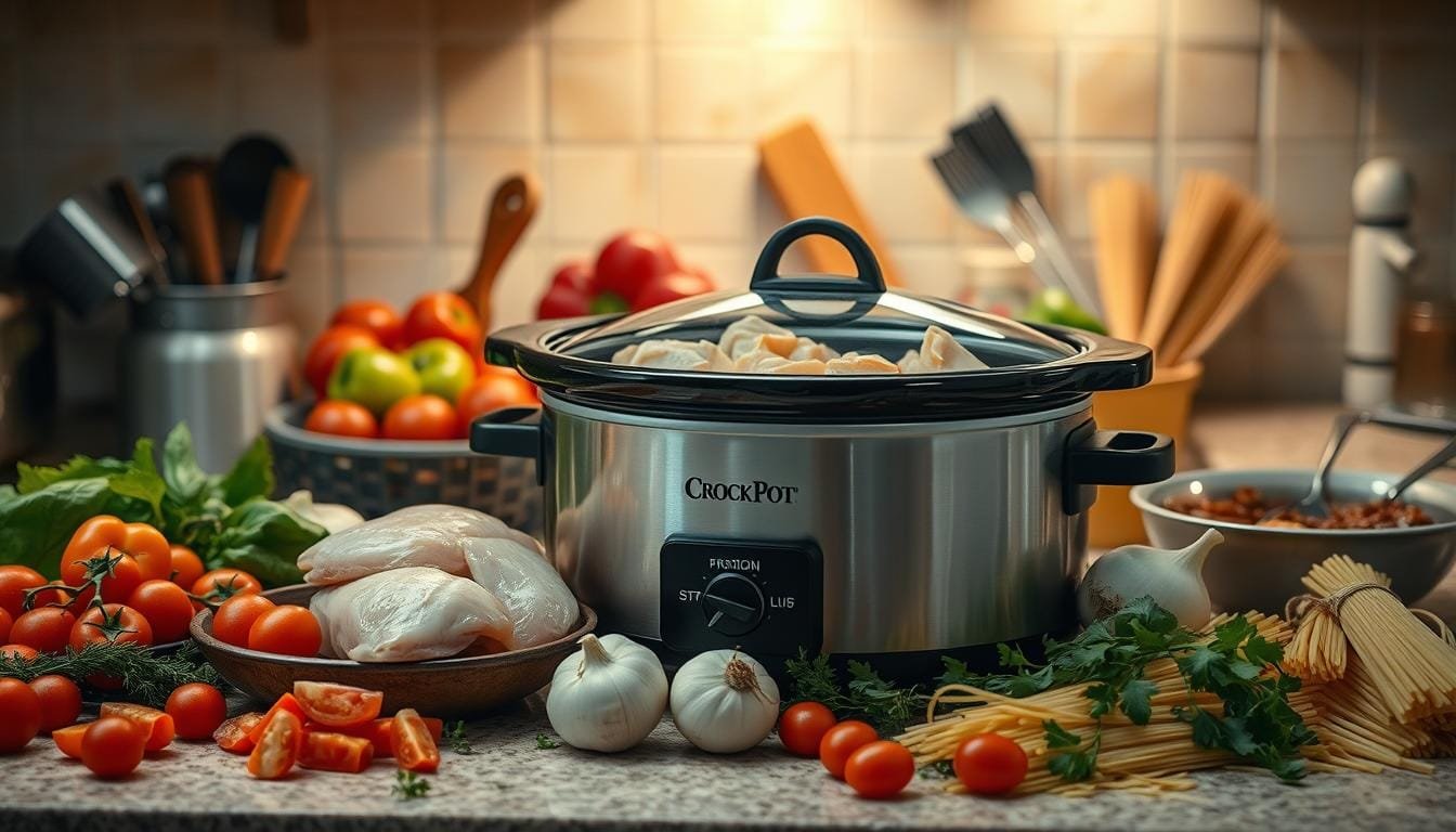 CrockPot Chicken Spaghetti Recipe