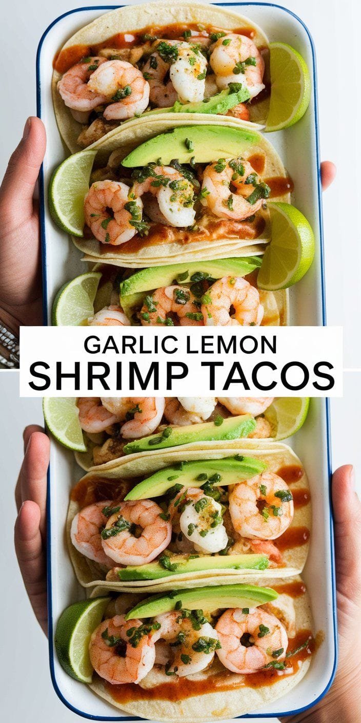 Garlic Lemon Shrimp Tacos