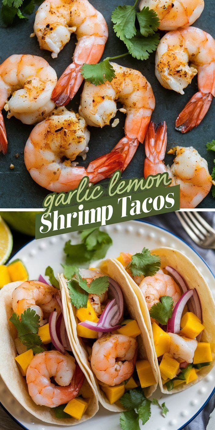 Garlic Lemon Shrimp Tacos